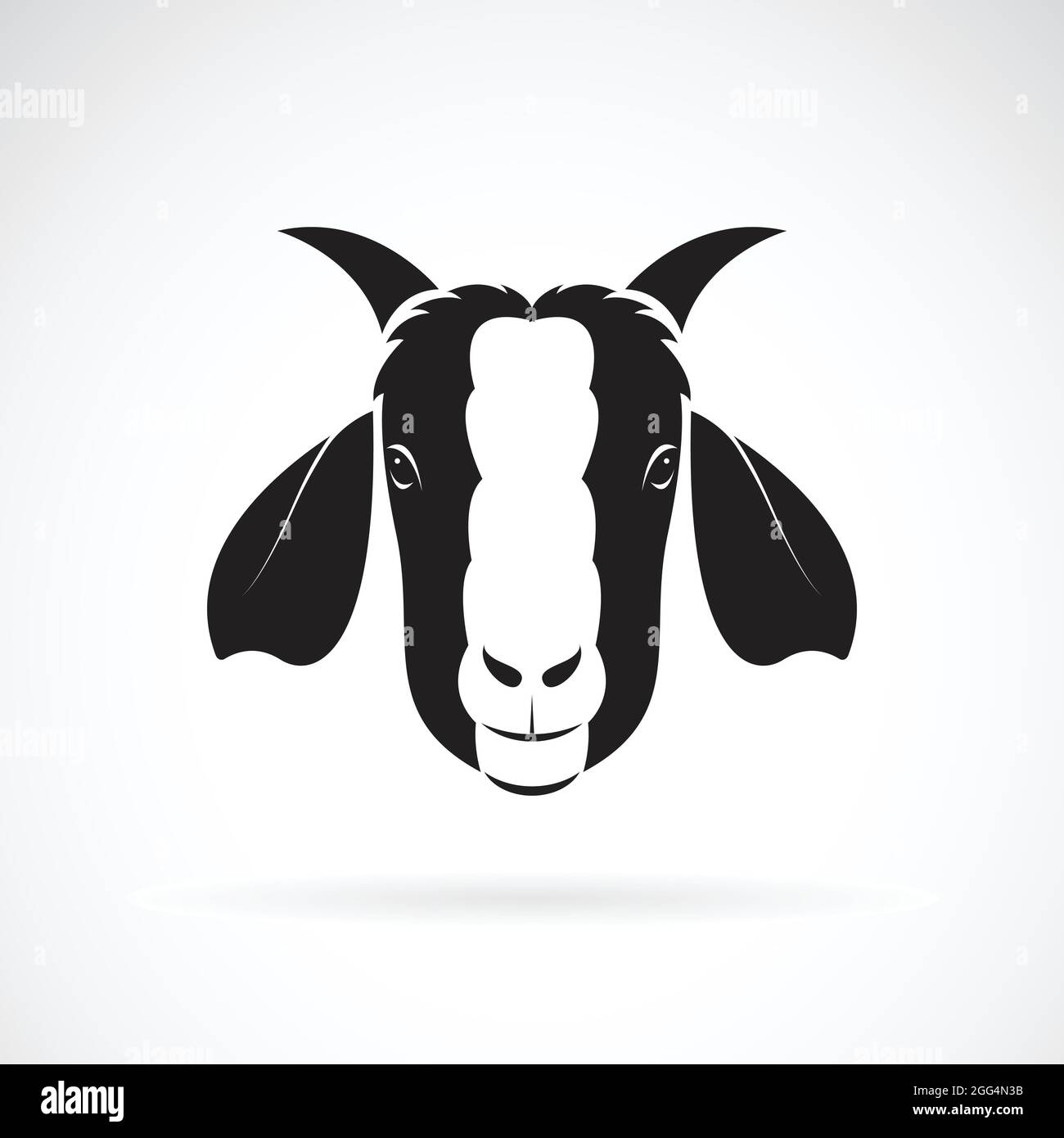 Vector of goat head design on white background. Wild Animals. Easy ...
