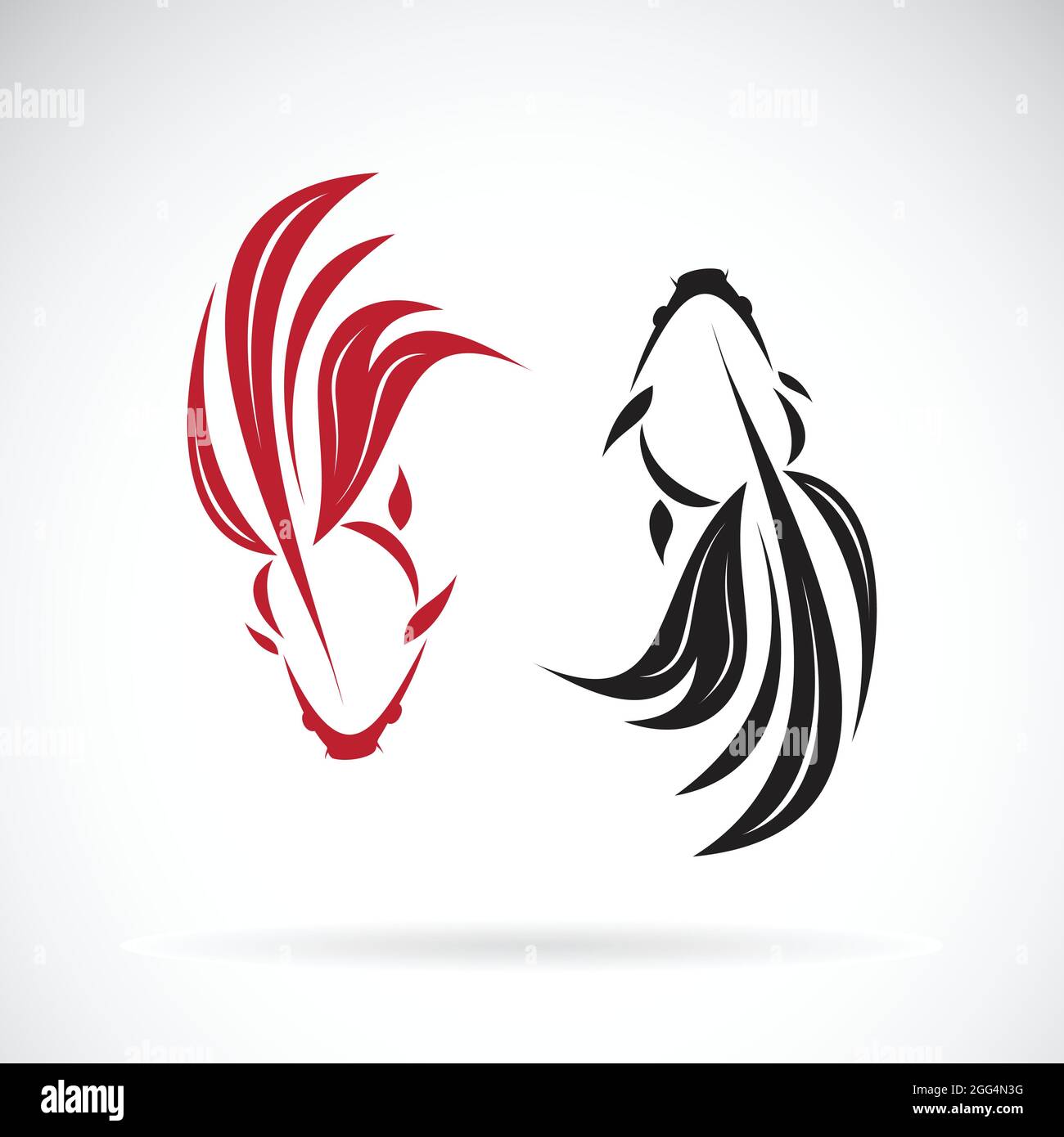 Vector of goldfish design on white background, Pet. Animals. Easy ...