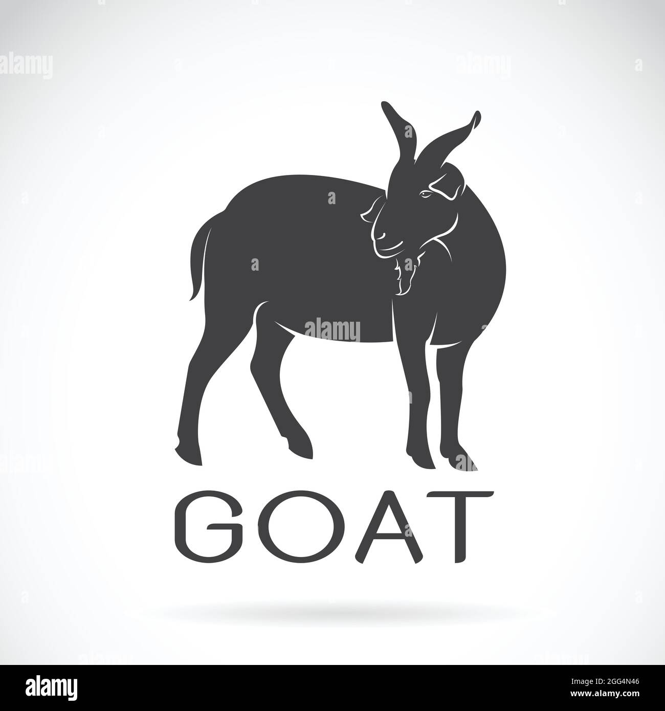 Vector of a goat on a white background. Wild Animals. Easy editable ...