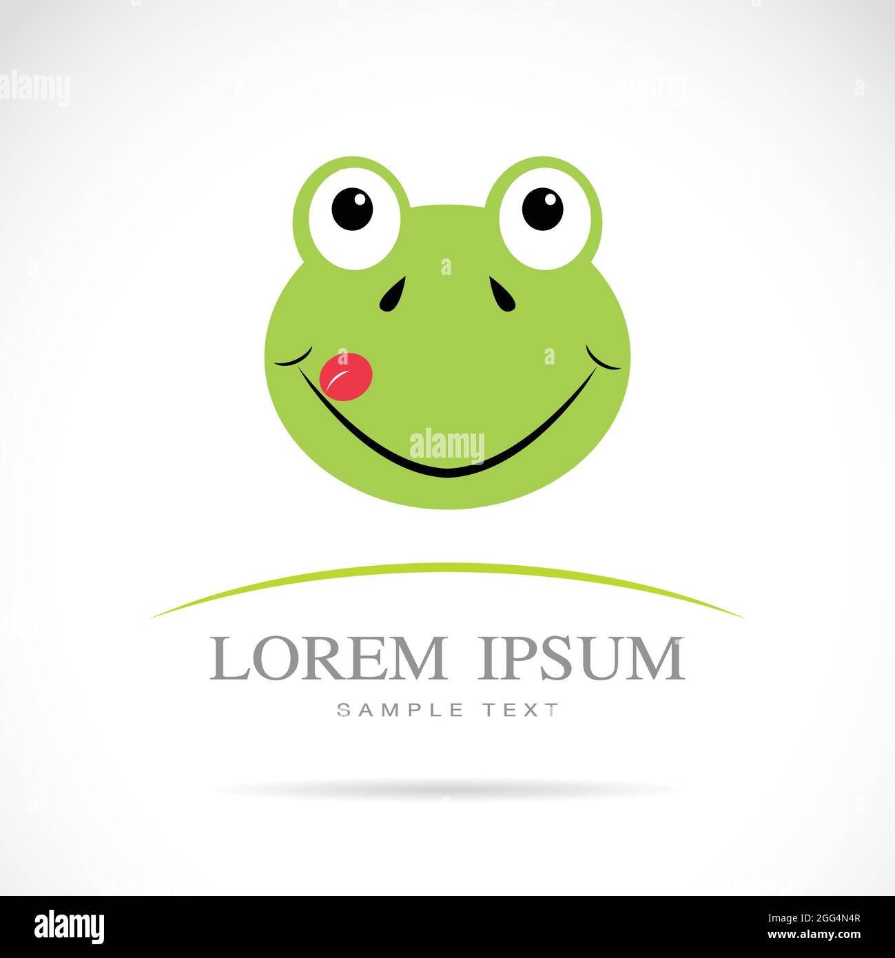 Vector image of an frog head on white background. Easy editable layered ...