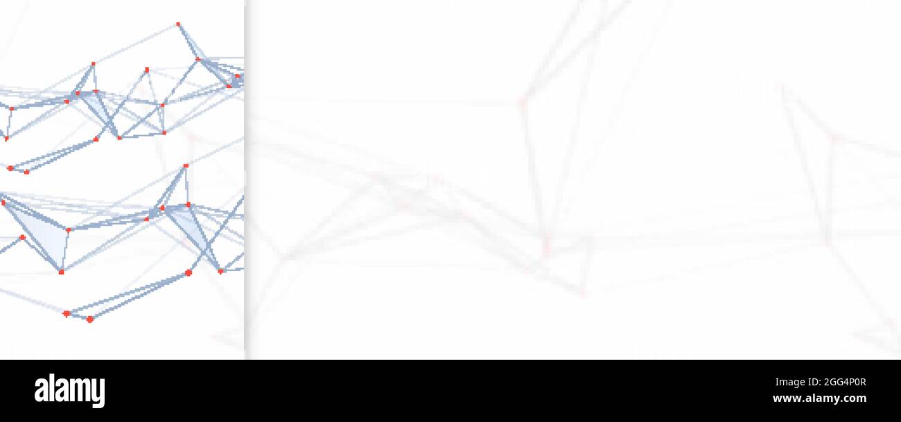 Polygonal plexus from lines. Abstract geometric pattern. Science style ...