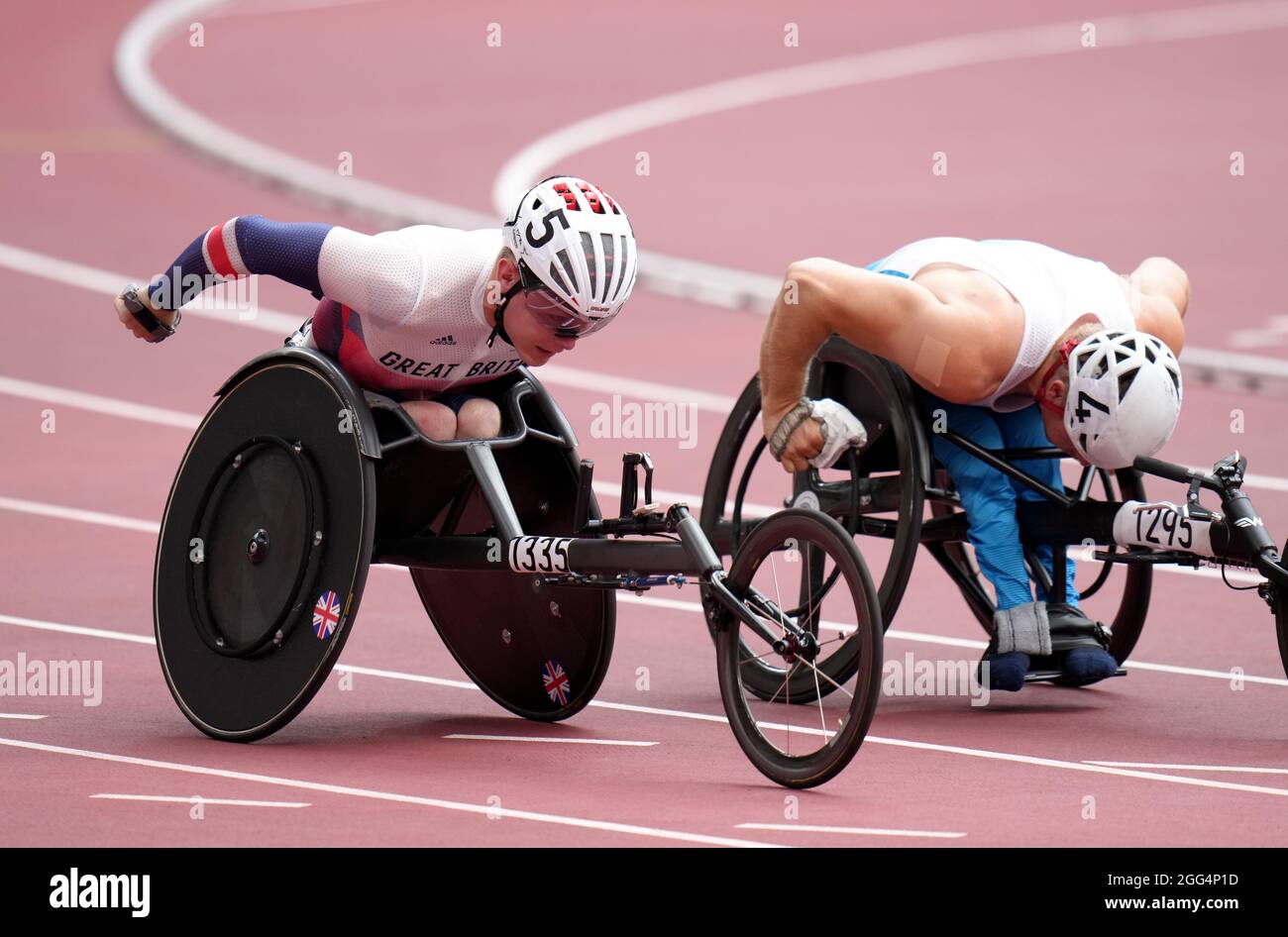 Great Britain's Nathan Maguire (left) competes in the Men's 400 metres ...