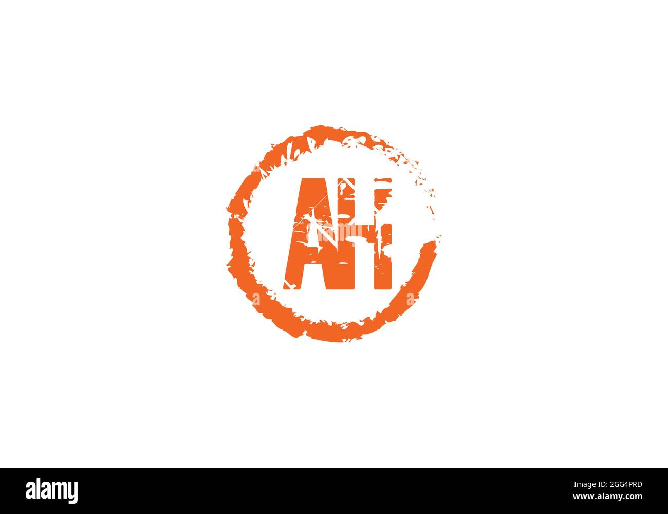 AH logo design template. This logo icon incorporate with abstract shape ...