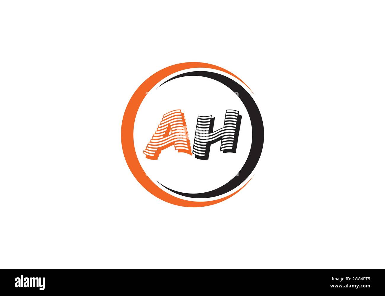 Ah monogram logo hi-res stock photography and images - Alamy
