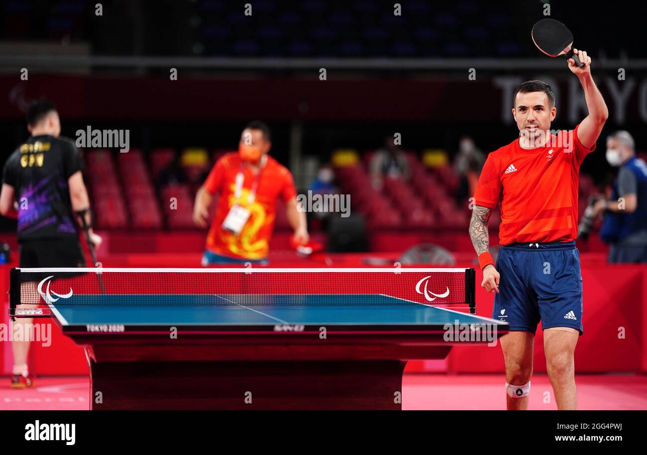 Great Britain's William Bayley reacts after losing the Men's Singles ...