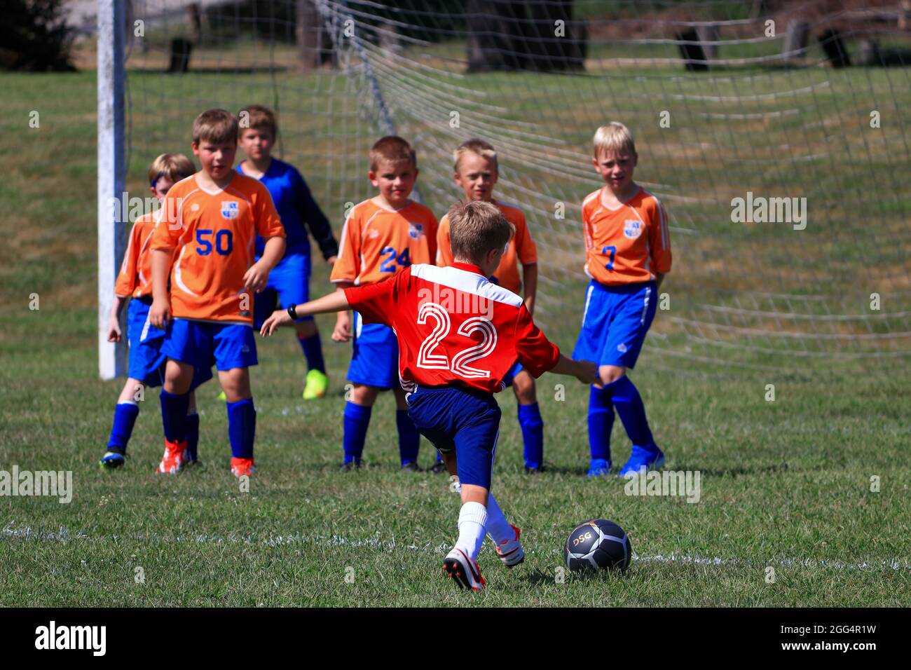 Action penalty kick football hi-res stock photography and images - Alamy