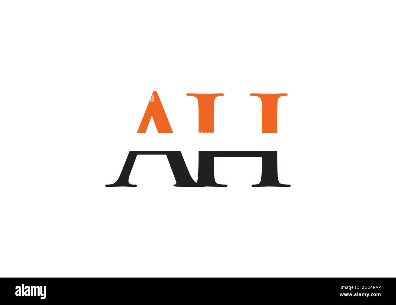 AH logo design template. This logo icon incorporate with abstract shape ...