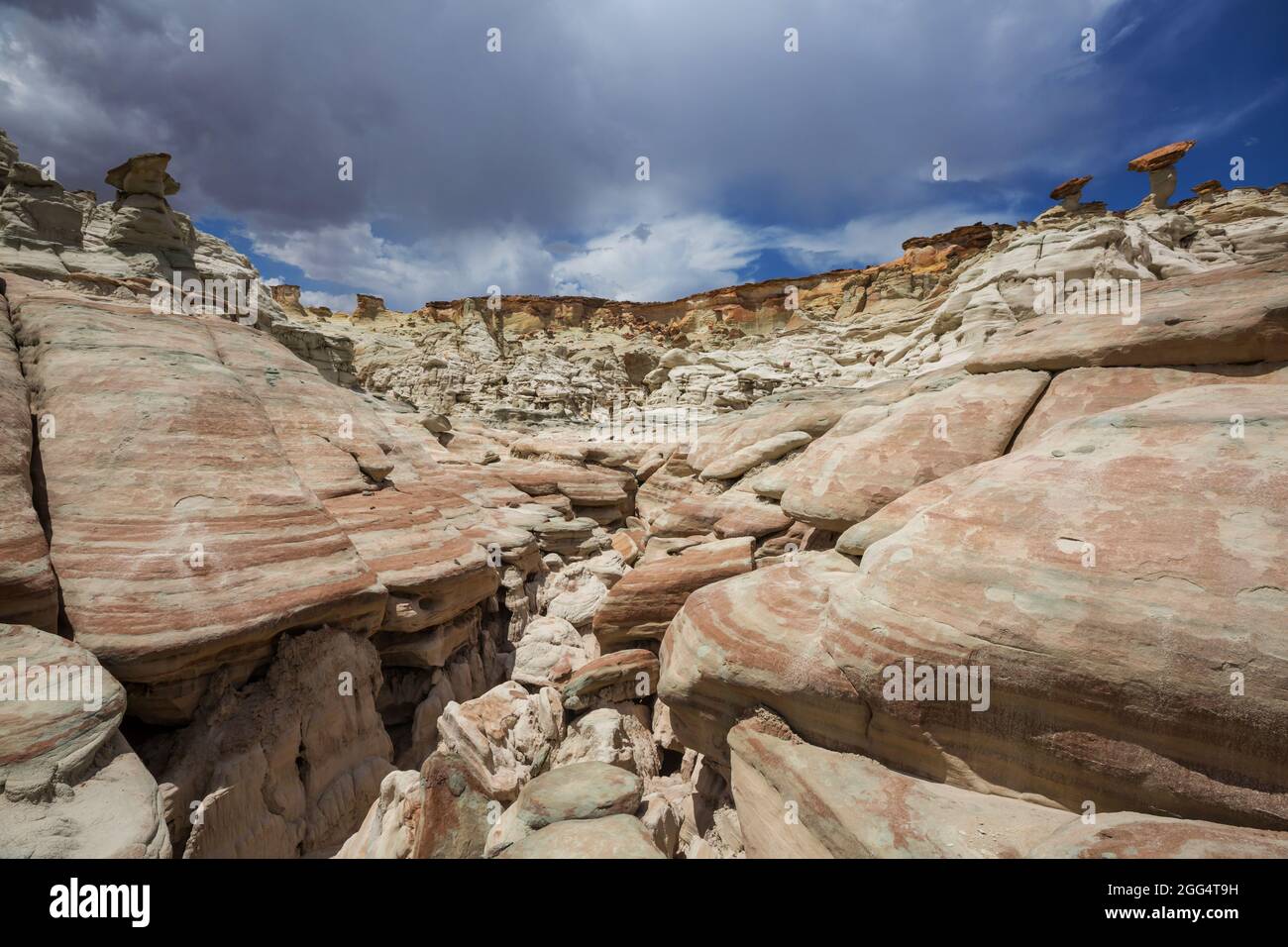 Sandstone formations in Utah, USA. Beautiful Unusual landscapes Stock ...