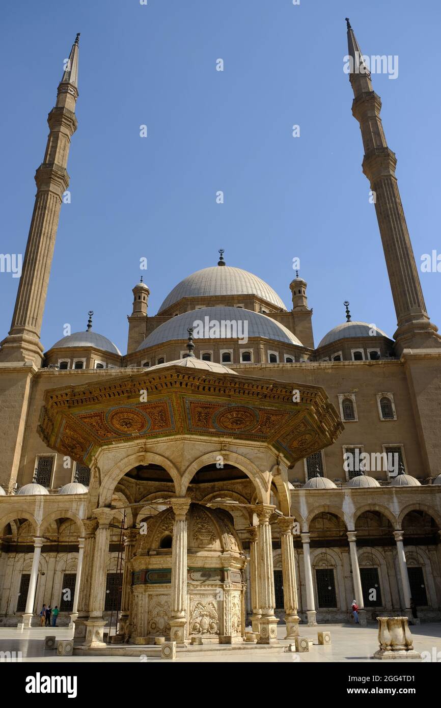 Egypt Cairo - Citadel of Cairo or Citadel - Courtyard Mosque of ...