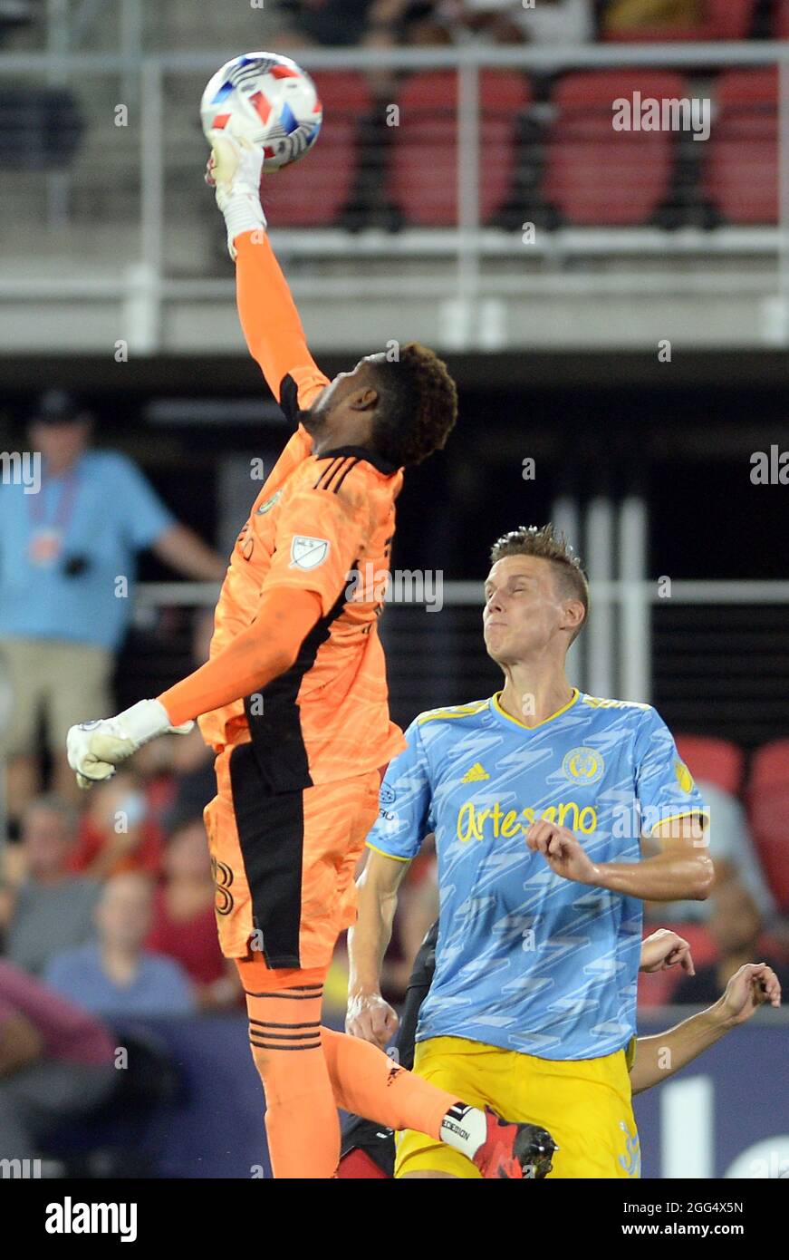 Washington, USA. 28th Aug, 2021. Philadelphia Union goalkeeper Andre ...