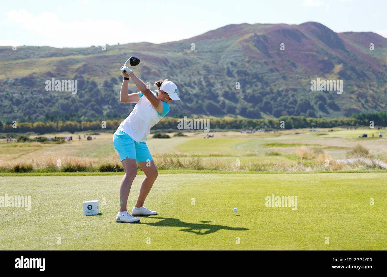 Team GB&I's Hannah Darling drives from the 16th tee during the 2021 ...