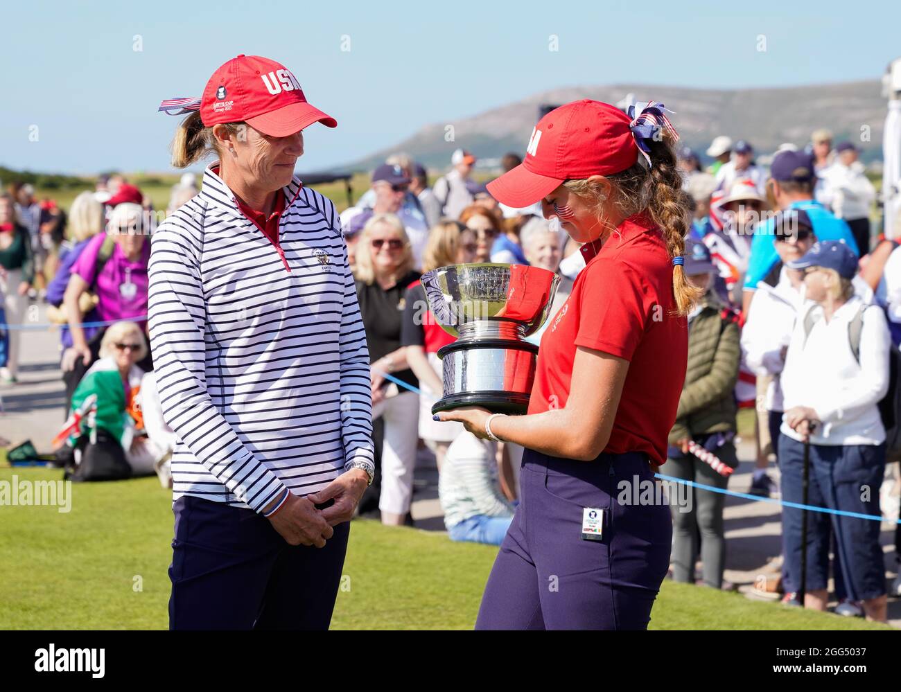 Team USA's Captain Sarah Ingram watches on as Team USA's Rachel Kuehn ...