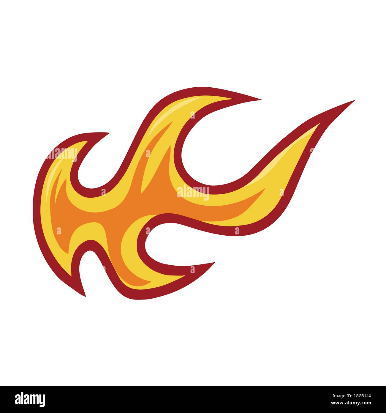 Fire Flaming Lit Custom Design Sign Symbol Isolated on White Background ...