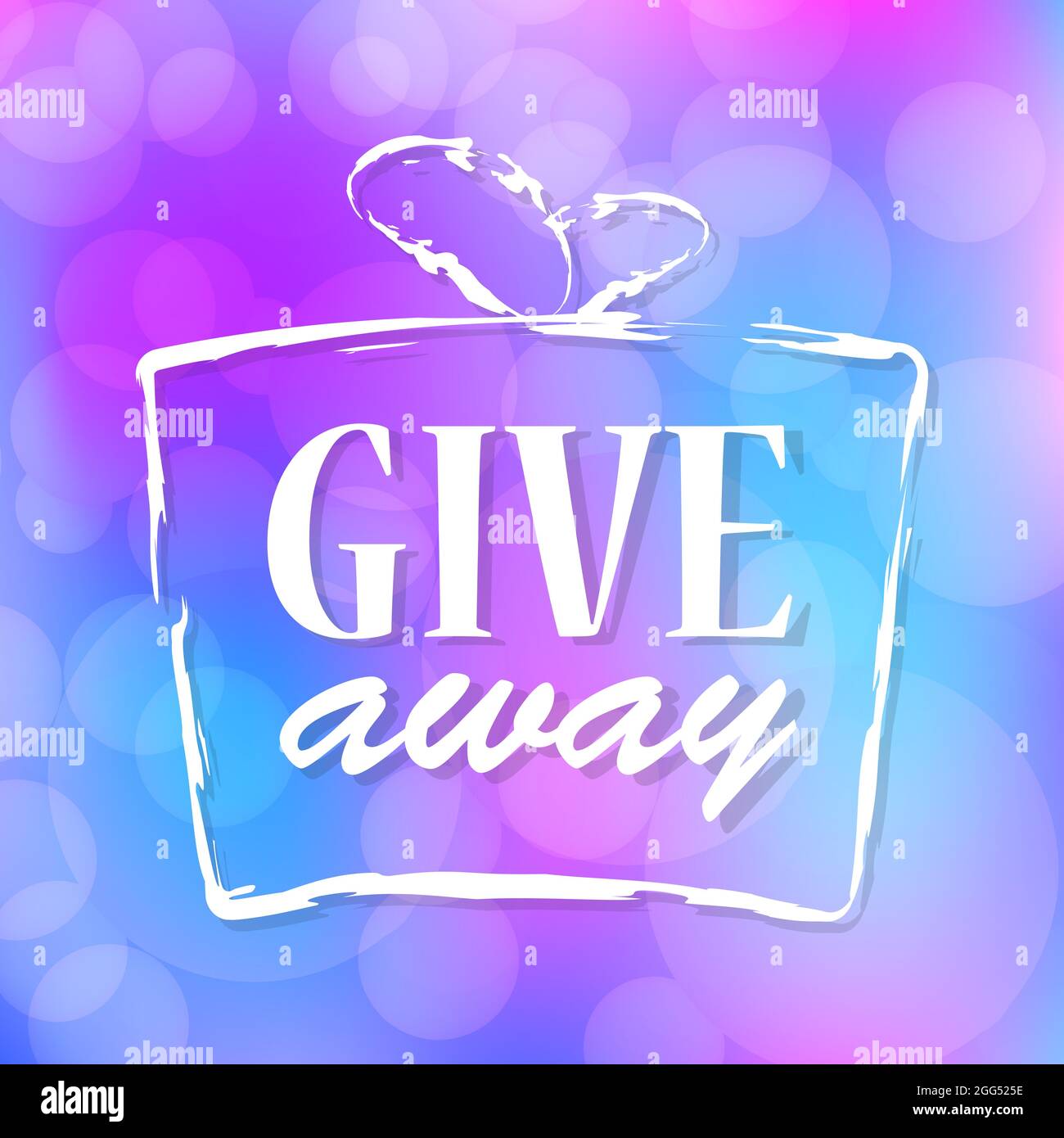Modern giveaway social media design concept. Vector template background ...