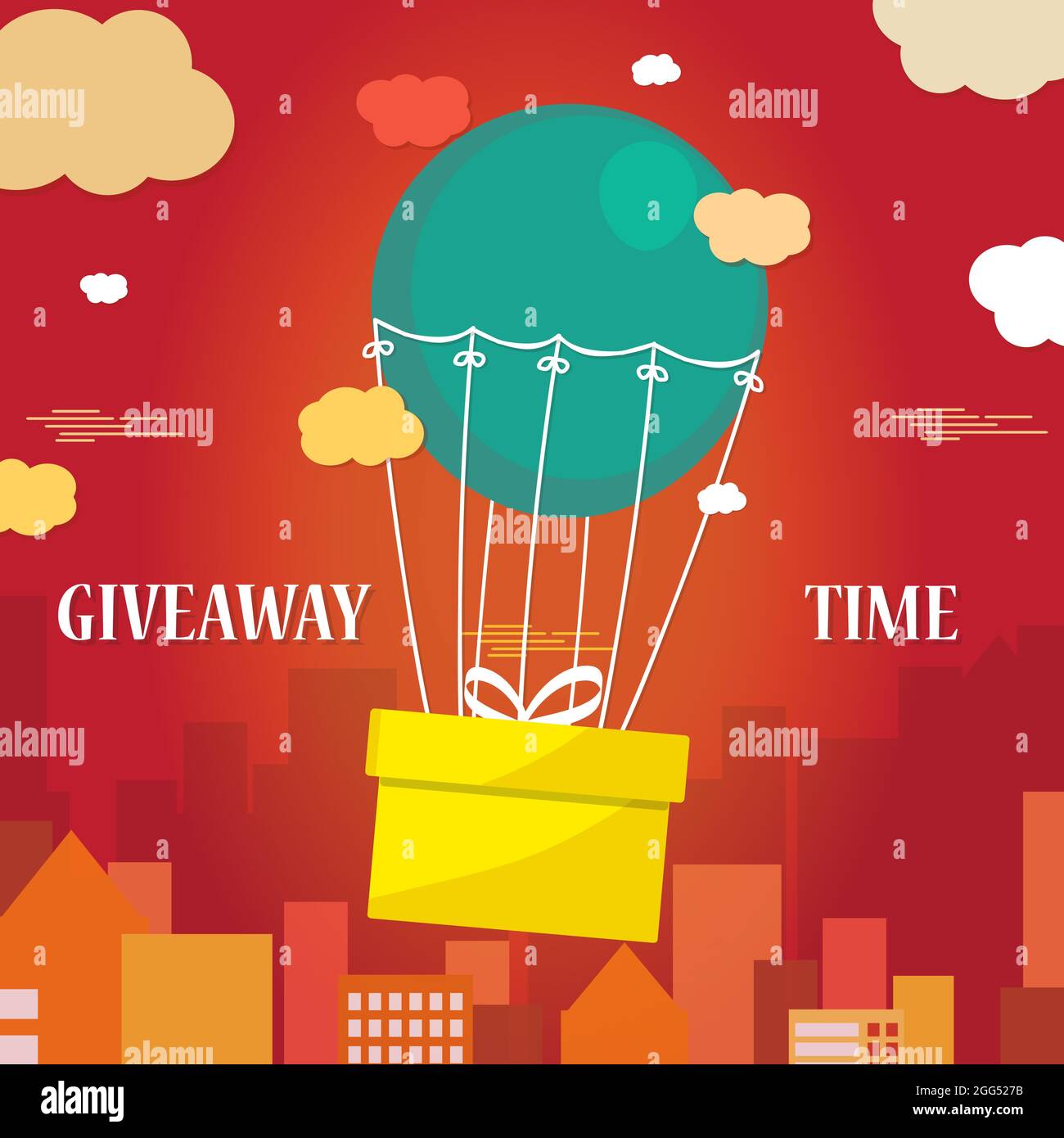 Modern giveaway social media design concept. Vector template background ...
