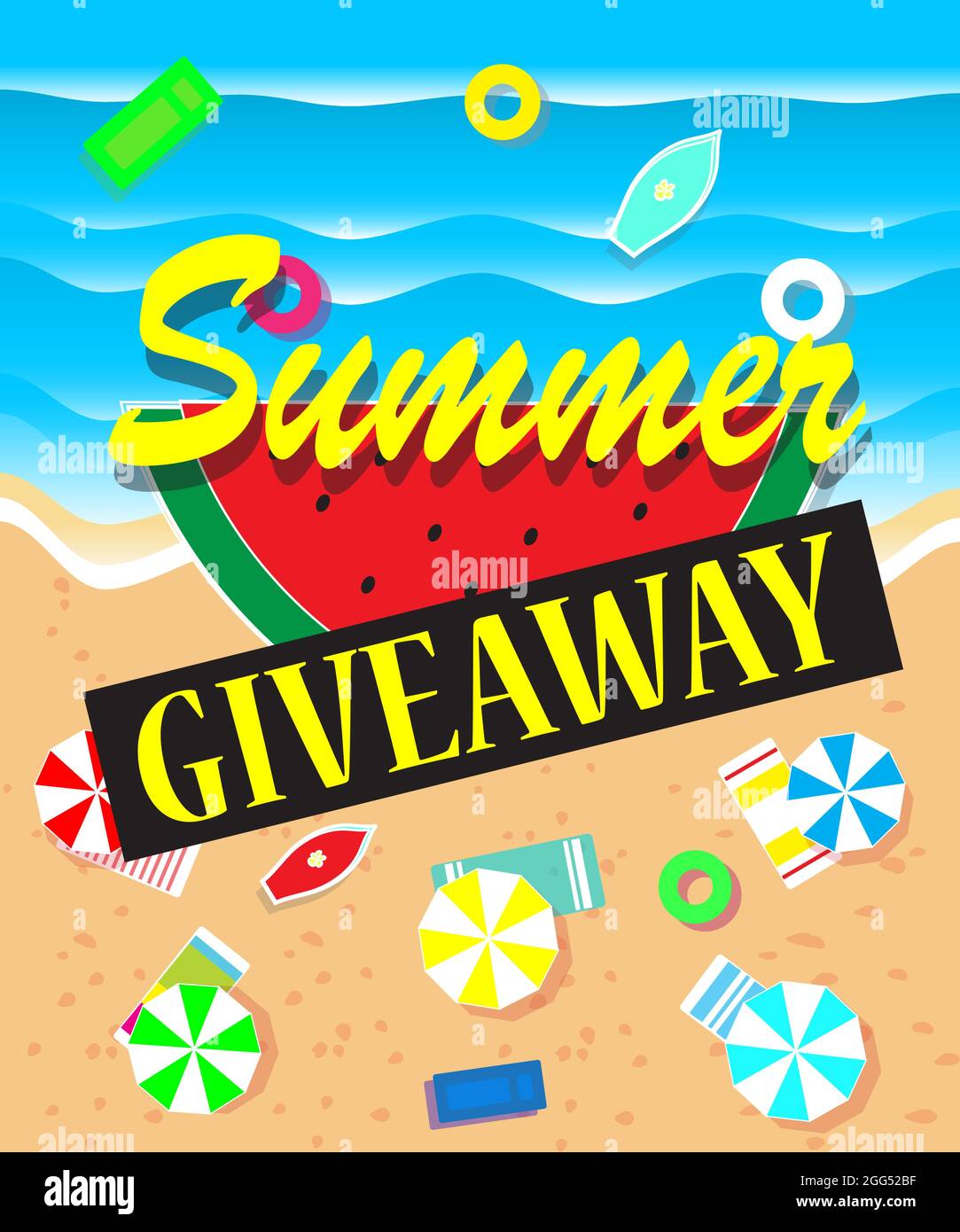 Modern giveaway social media design concept. Vector template background ...