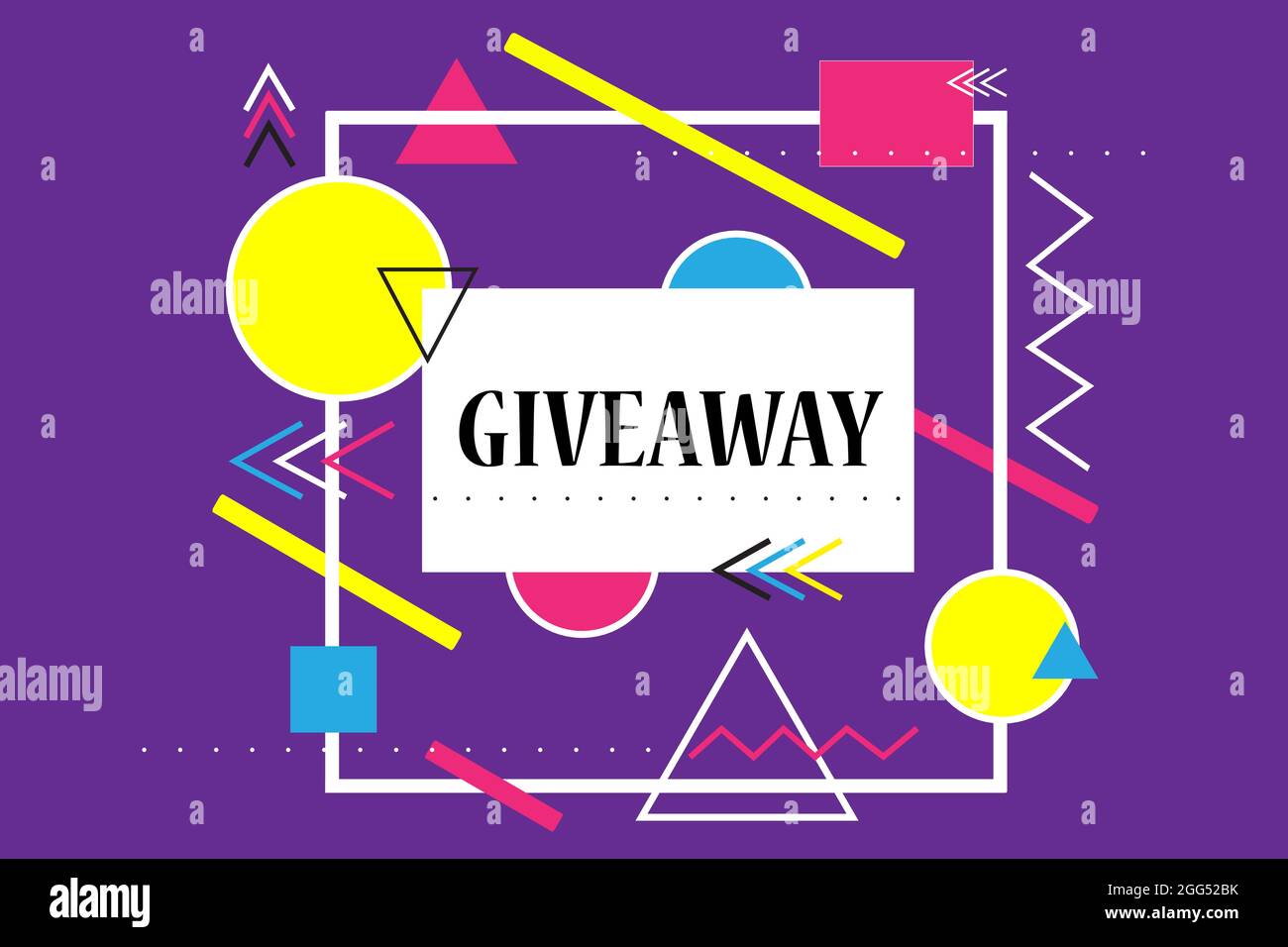 Modern giveaway social media design concept. Vector template background ...