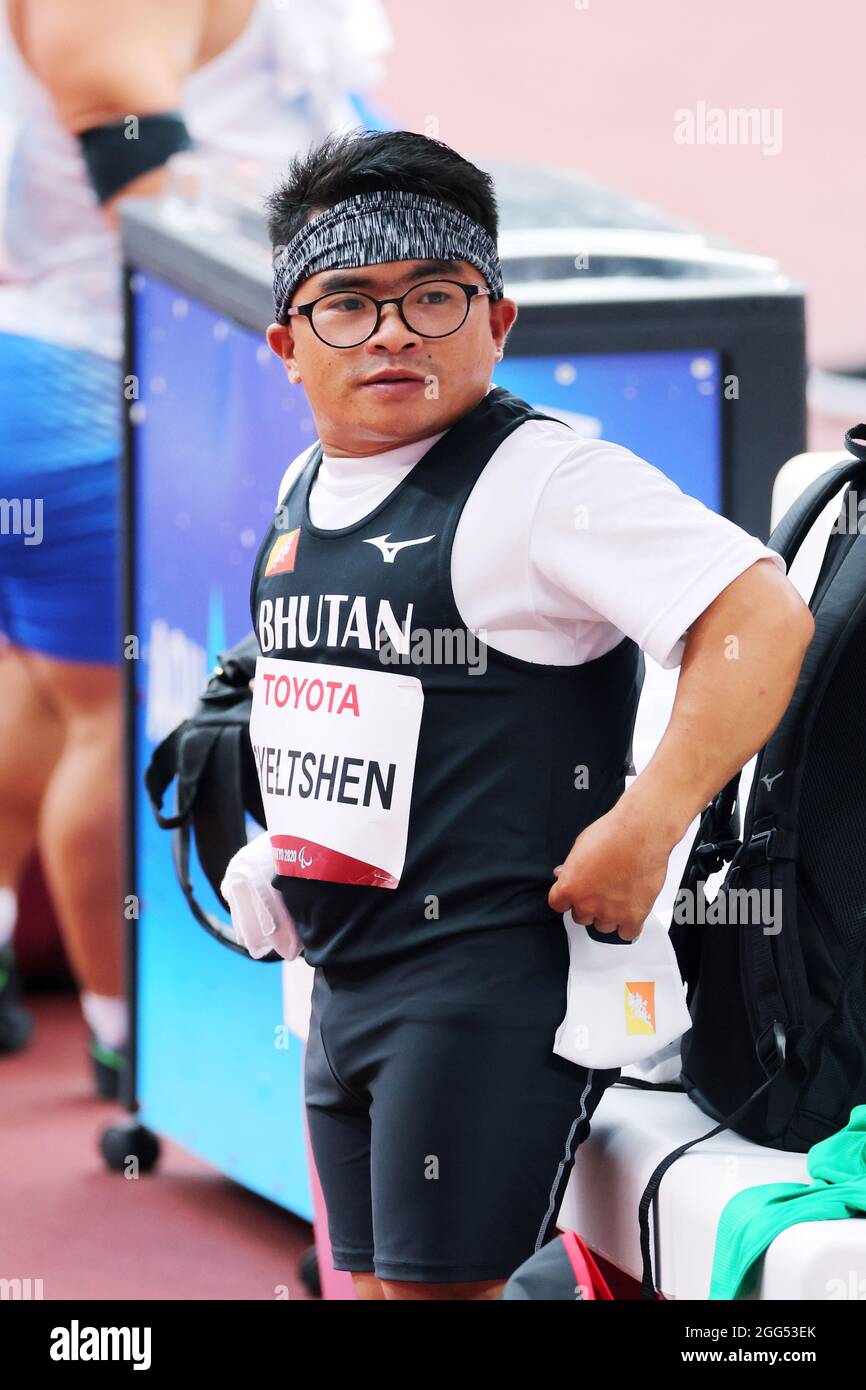 Tokyo, Japan. 29th Aug, 2021. Gyeltshen (BHU) Athletics : Men's Shot ...