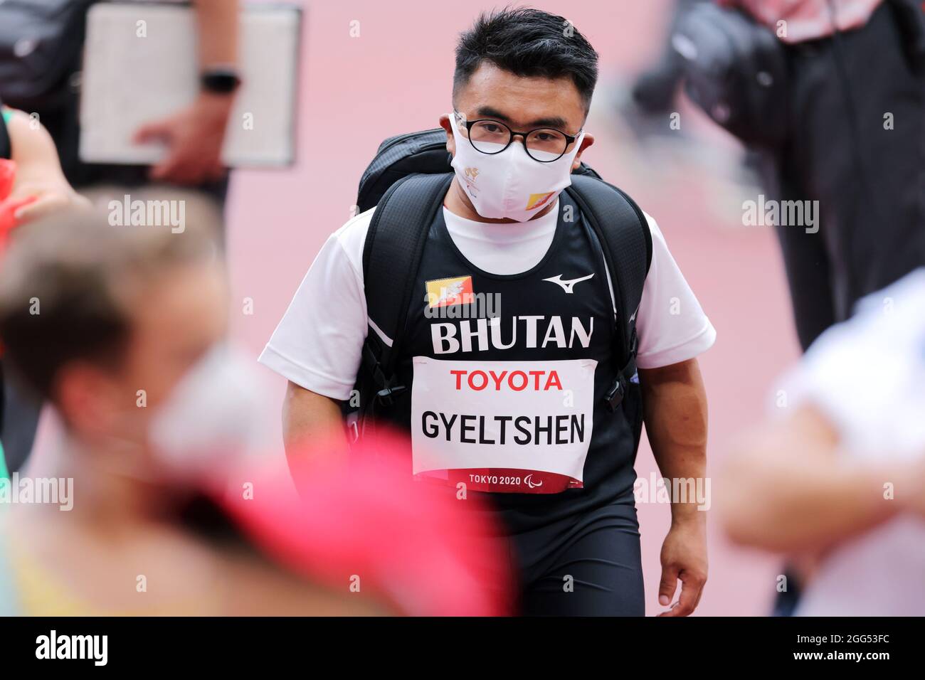 Tokyo, Japan. 29th Aug, 2021. Gyeltshen (BHU) Athletics : Men's Shot ...