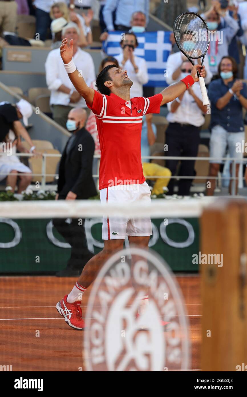 Djokovic celebration hi-res stock photography and images - Alamy