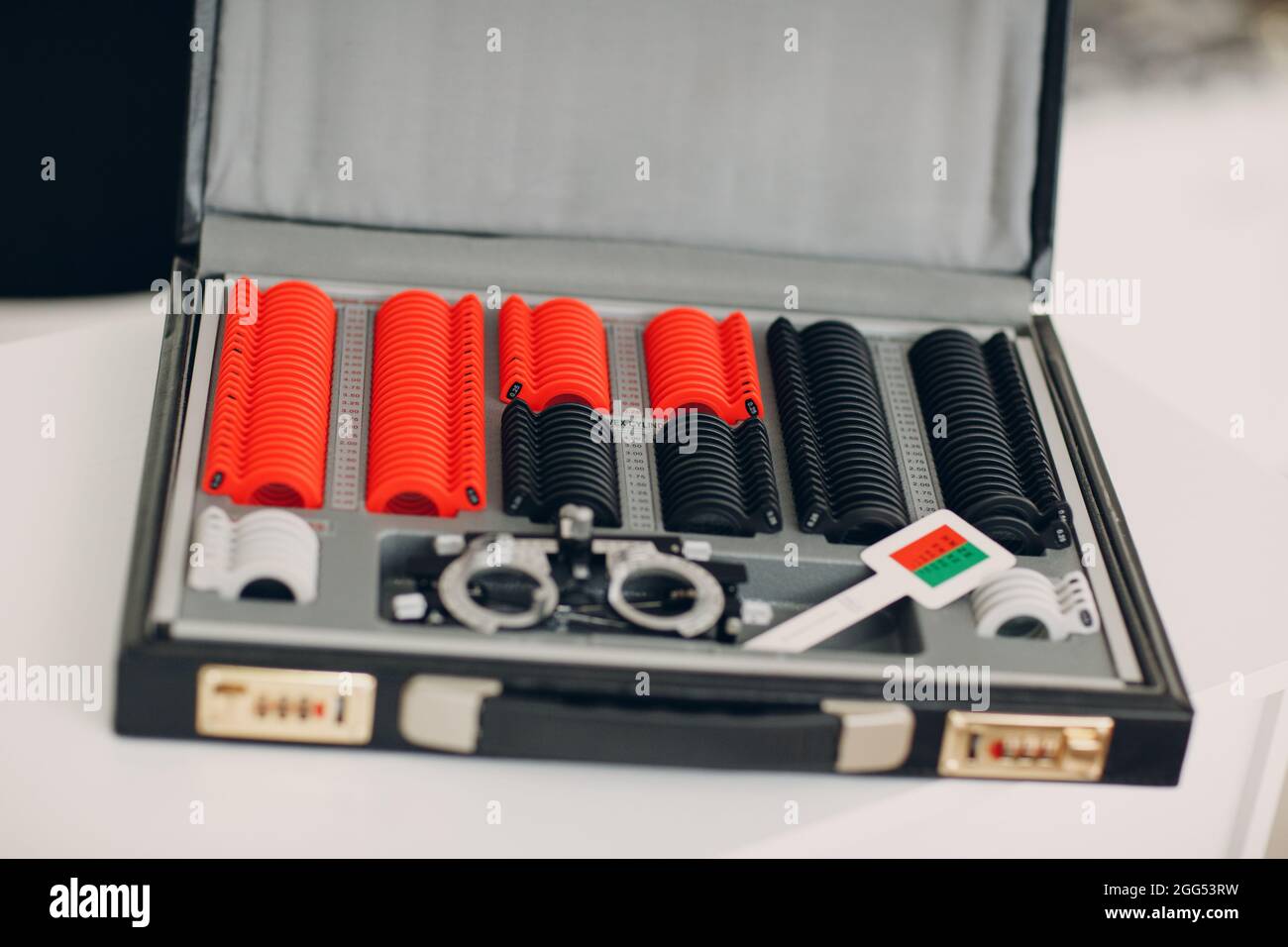 Trial eye test lenses hi-res stock photography and images - Alamy