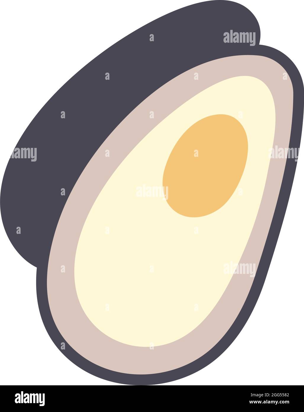Mussels icon. Isolated flat color icon. Vector illustration. Modern ...