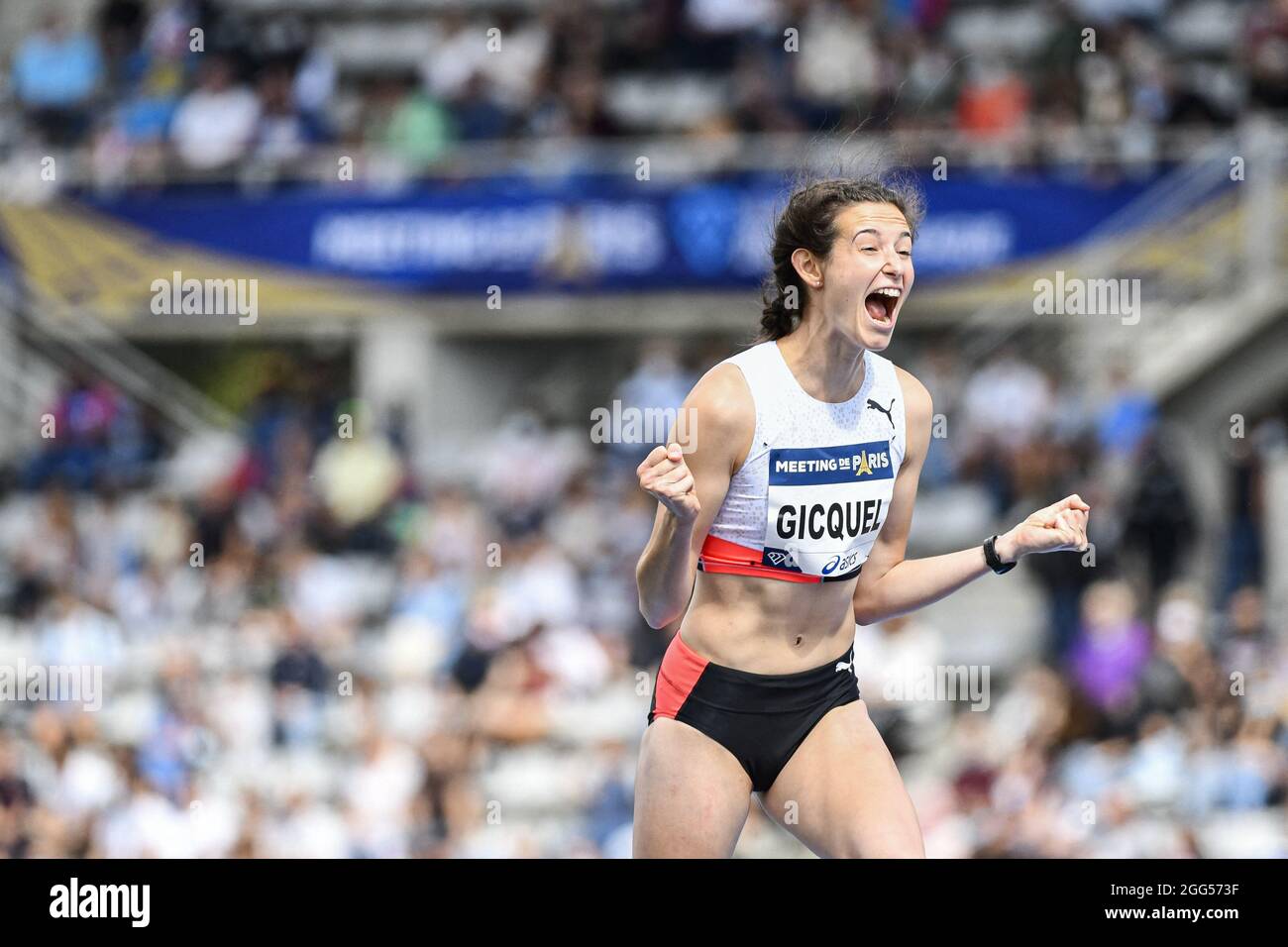 Solene Gicquel (Women's High Jump) of France competes during the IAAF ...