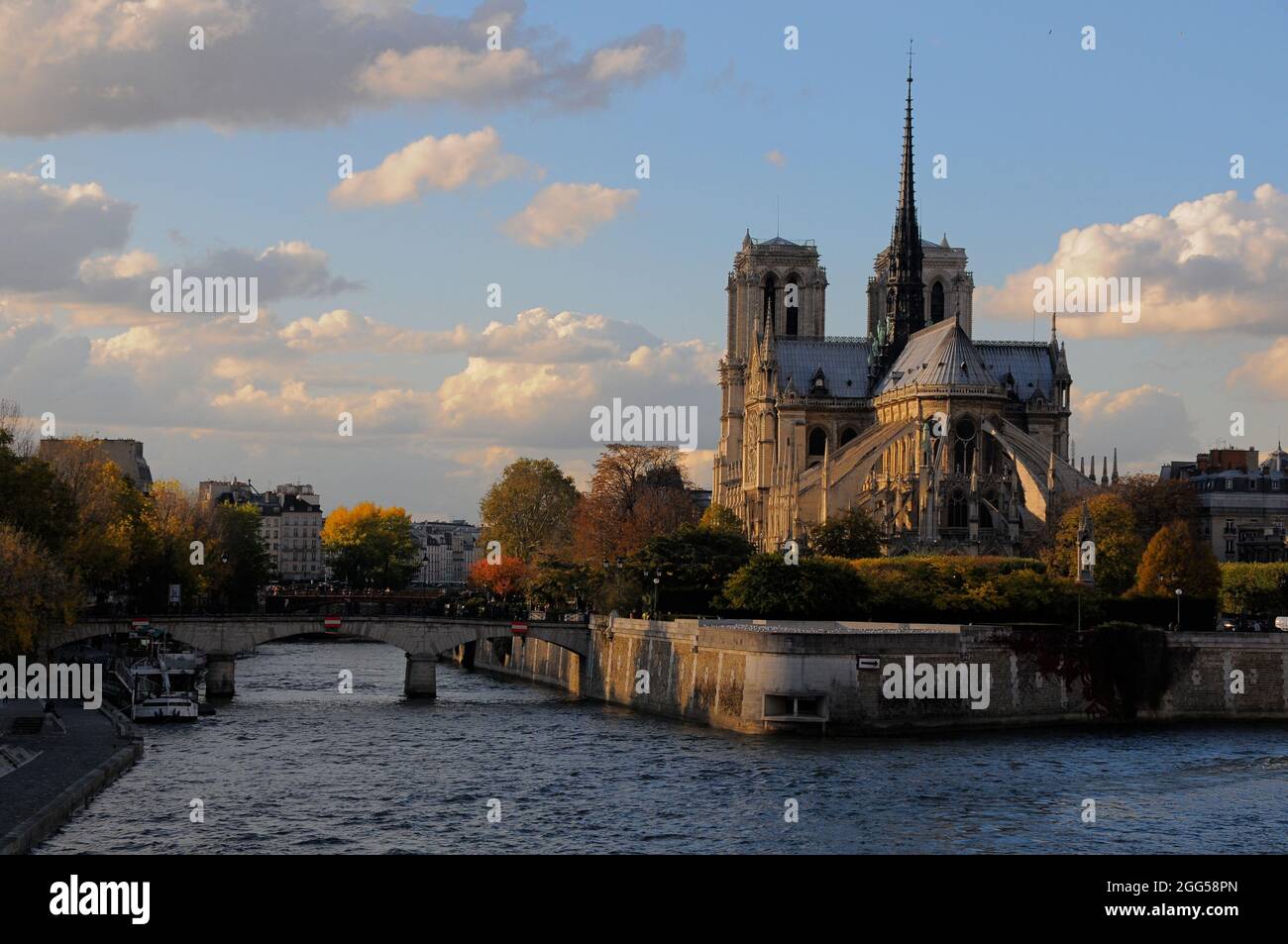 FRANCE. PARIS (75) NOTRE-DAME DE PARIS CATHEDRAL. THE 96 METER HIGH ...