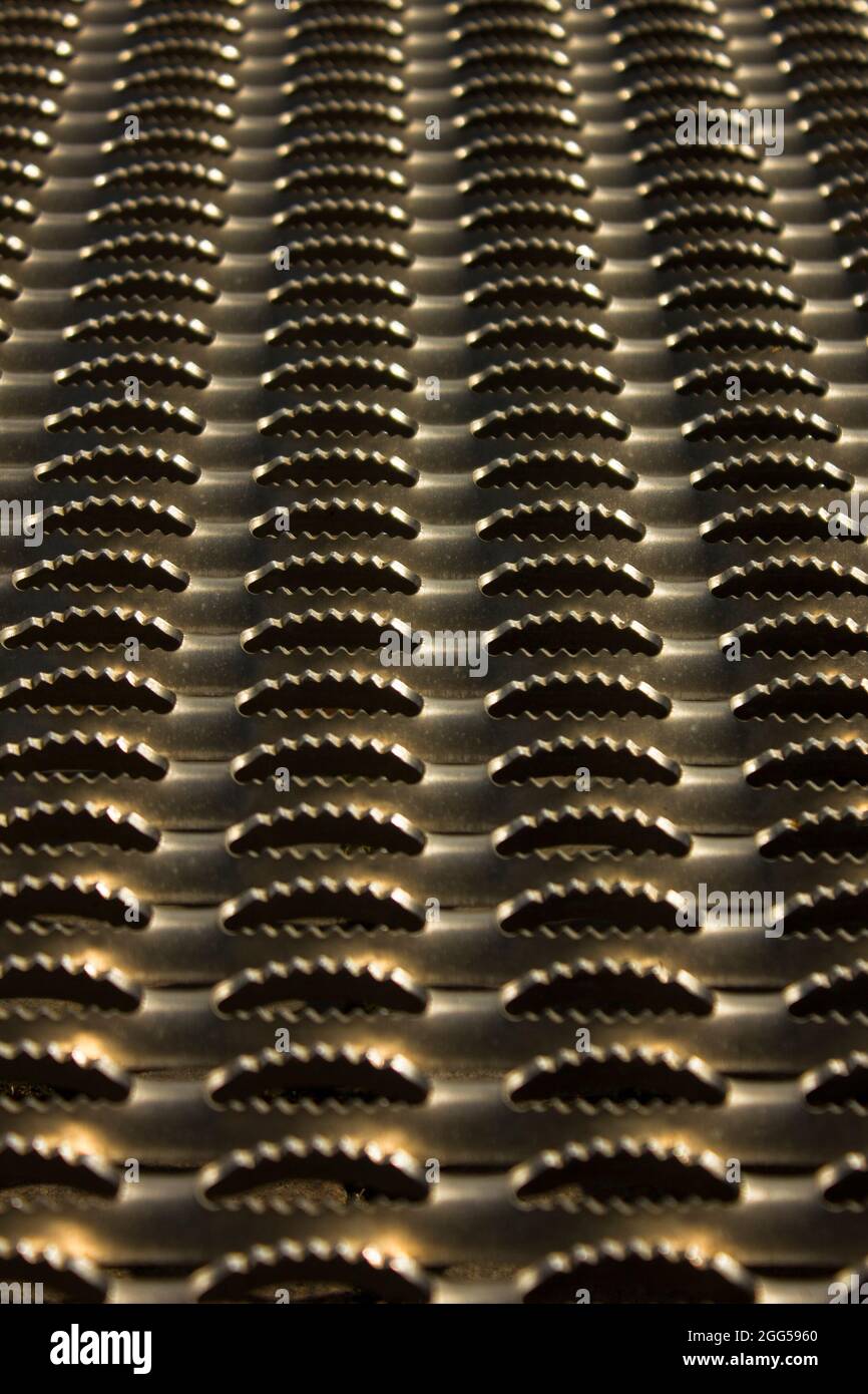 Closeup detail of the metal pathway Stock Photo - Alamy