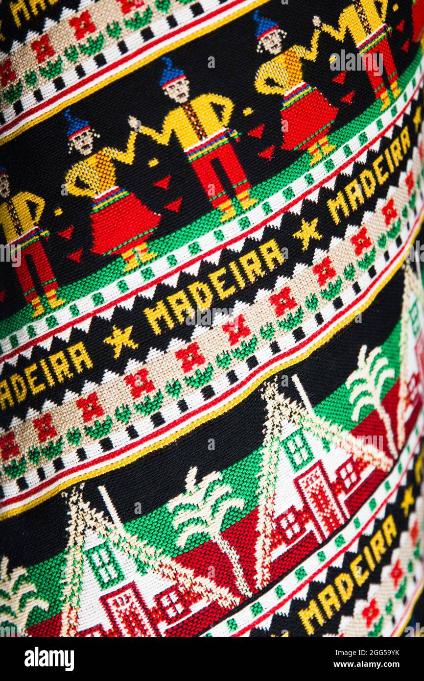 FUNCHAL, PORTUGAL - february 2, 2020: Madeiran traditional hat Carapuca ...