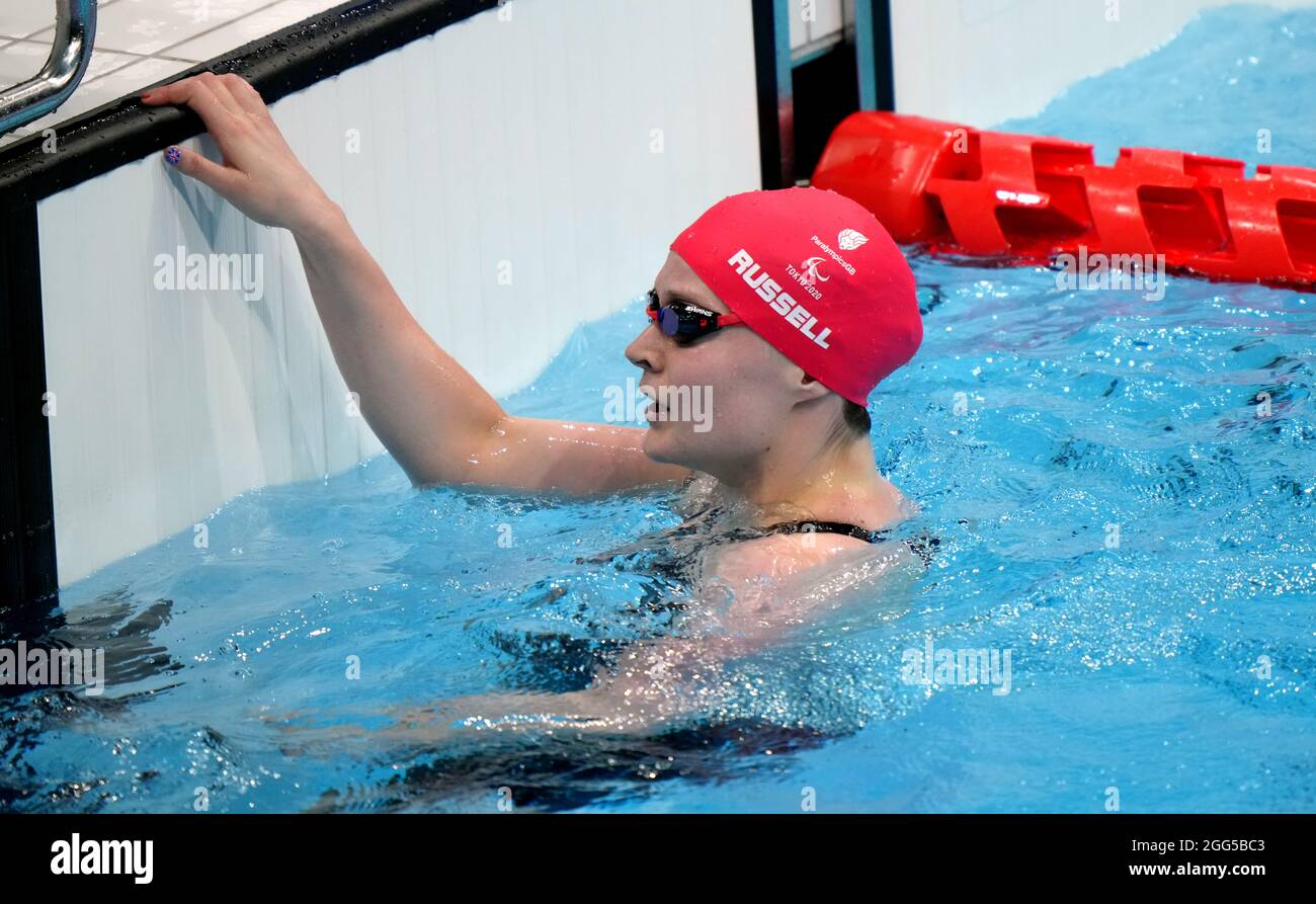 Hannah Russell competes in the Women's 50m Freestyle - S12 during the ...
