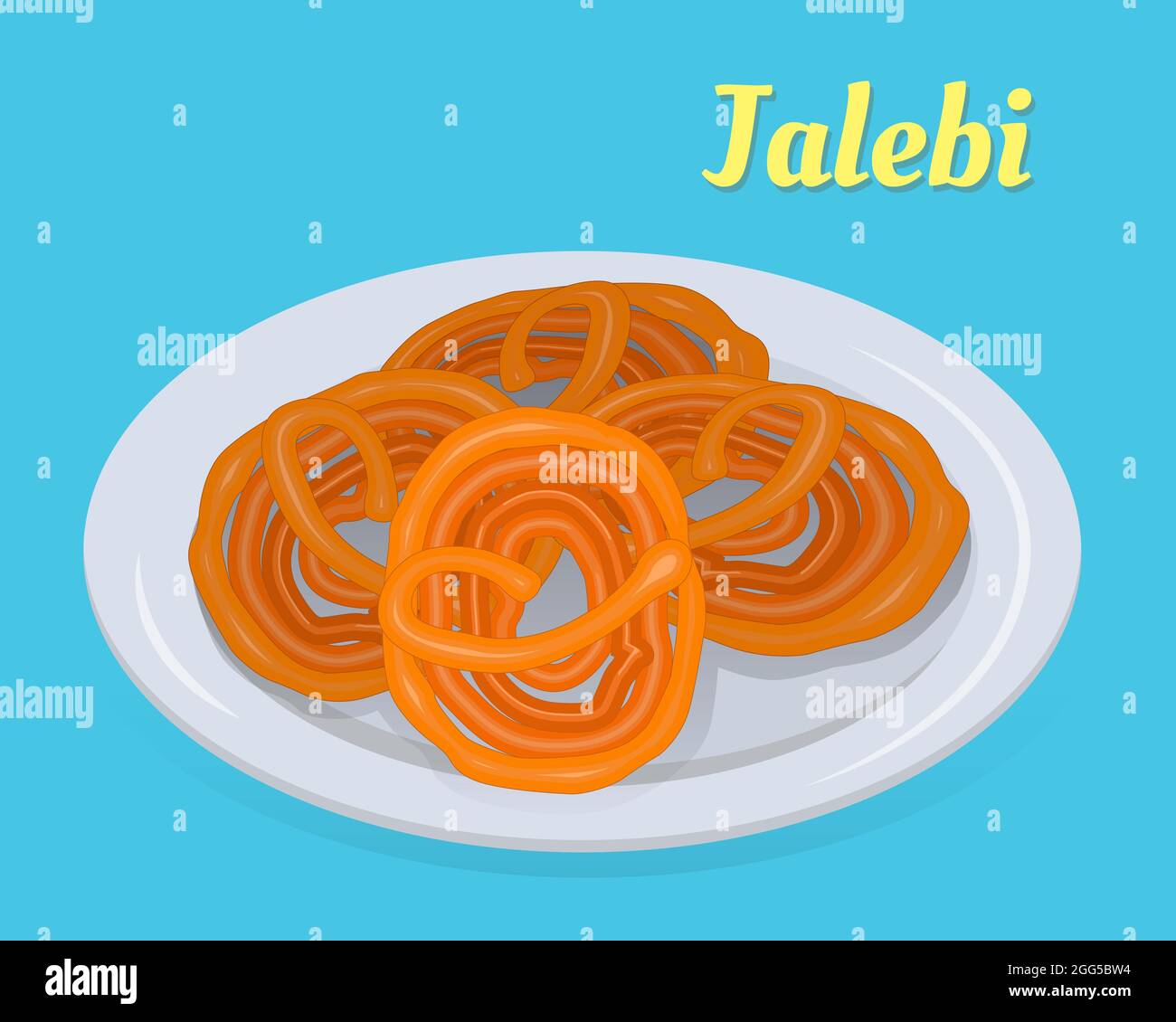 Jalebi plate Stock Vector Images - Alamy