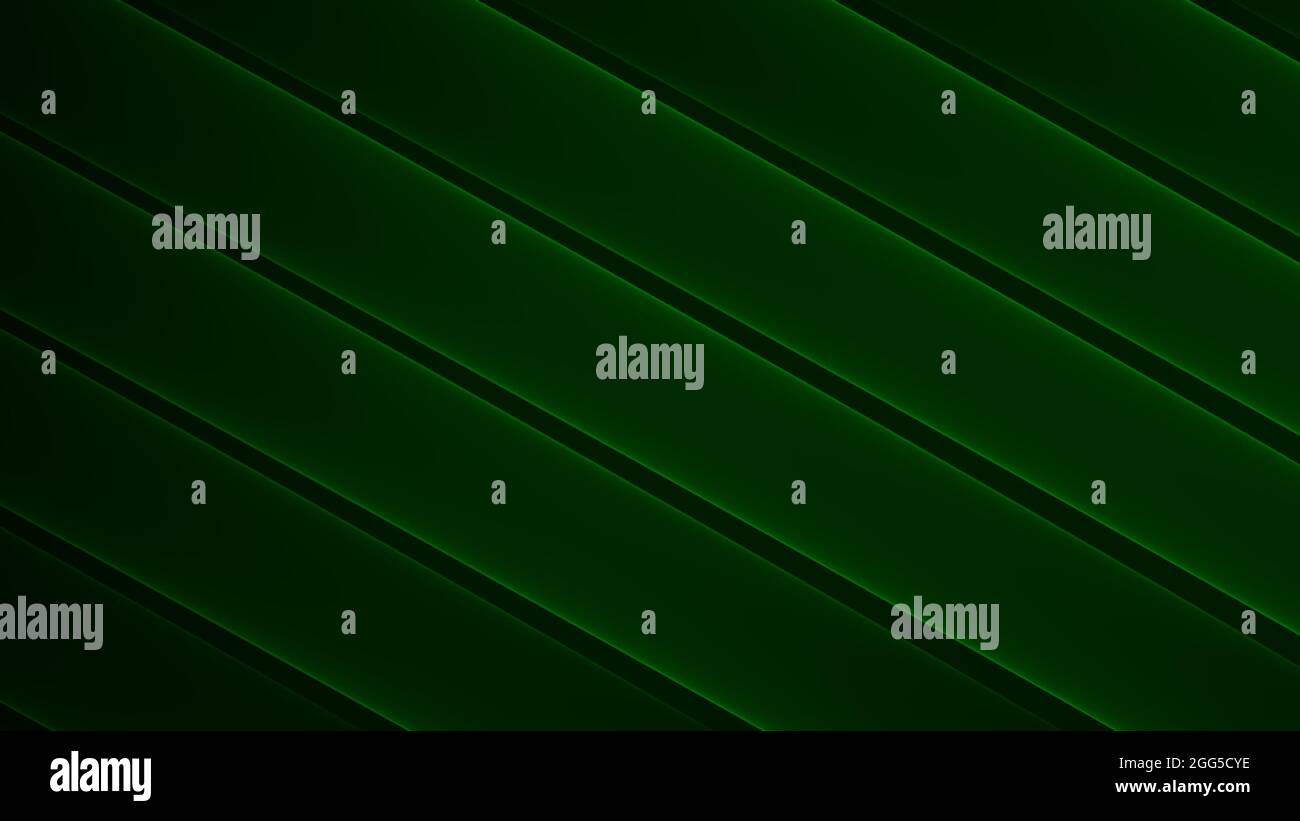 Abstract background 4k green light dark black waves and lines Stock ...