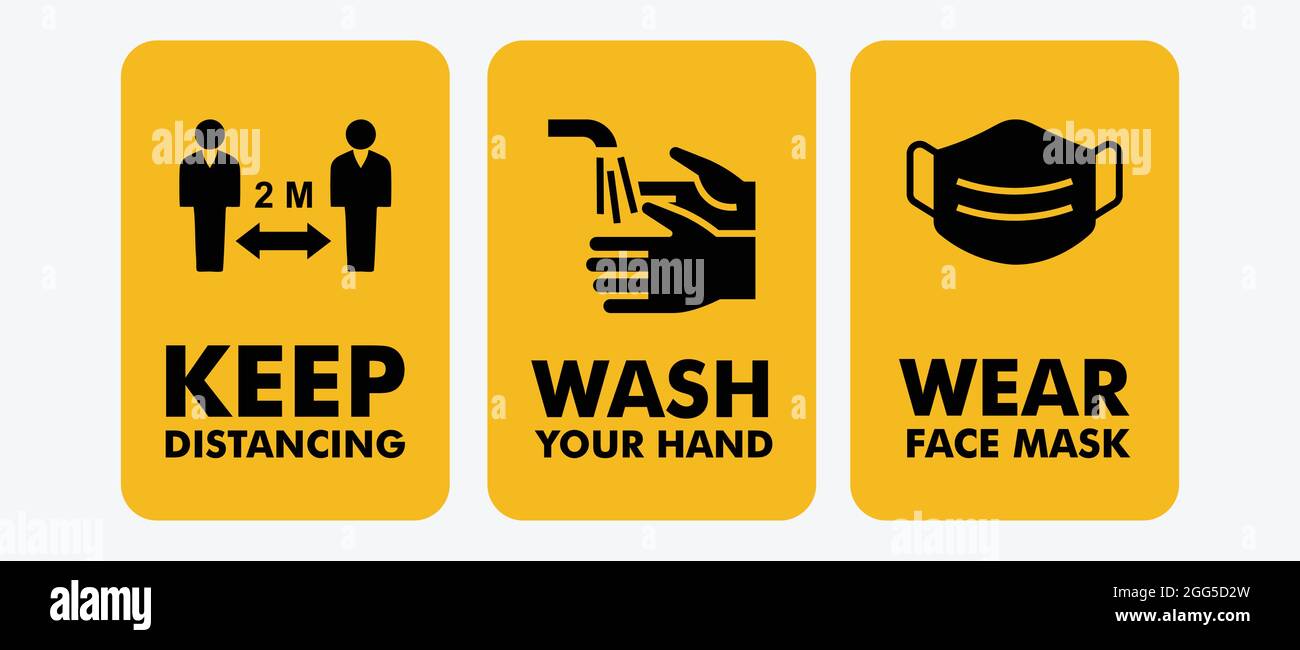 Safety protocol covid 19 Stock Vector Images - Alamy