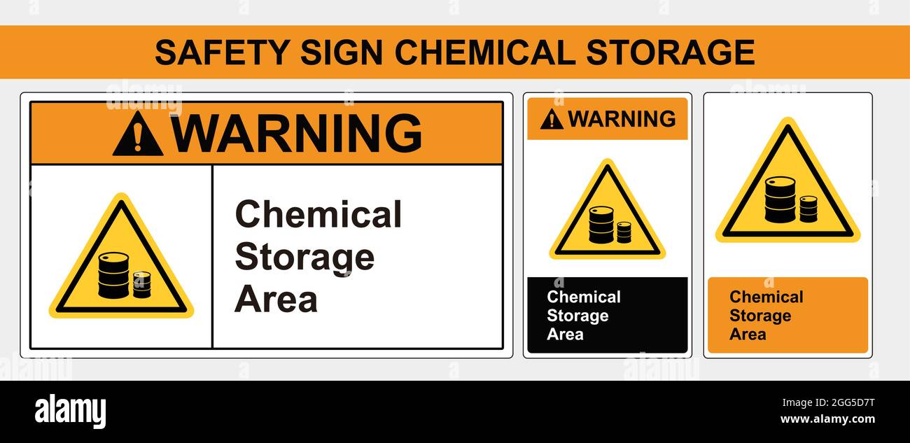 Safety Sign chemical storage area, sign lanscape and potrait forms ... Safety Sign chemical storage area, sign lanscape and potrait forms ...