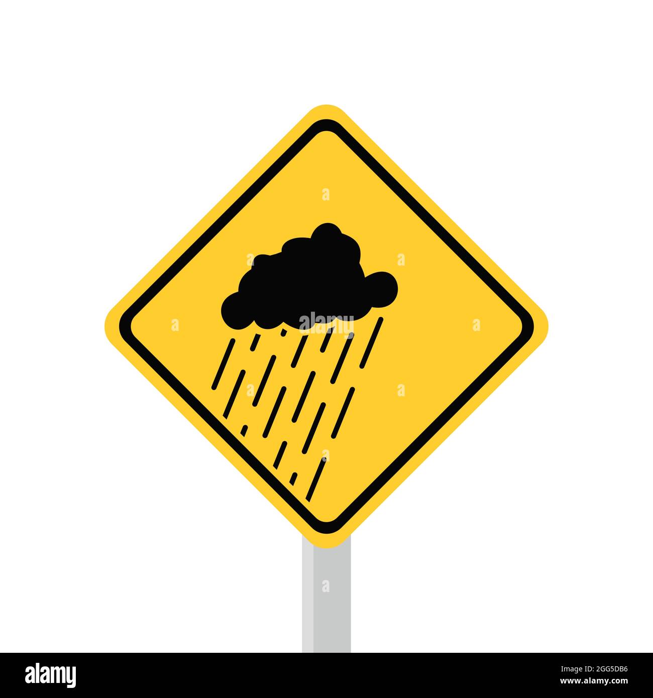 Road safety sign of the rain Stock Vector Image & Art - Alamy