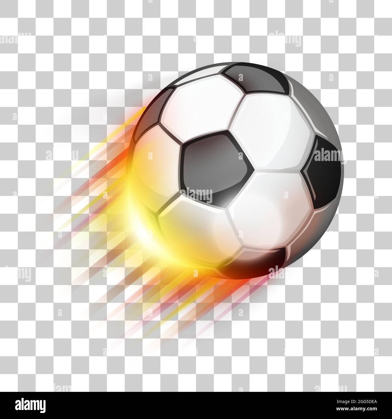 Soccer sport ball flying. Eps 10 editable, gradients with transparency ...
