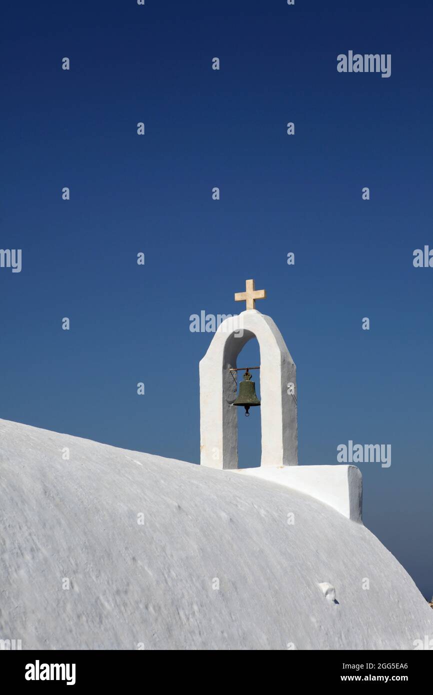 Architectural detail of Oia, the small town on the island of Santorini ...