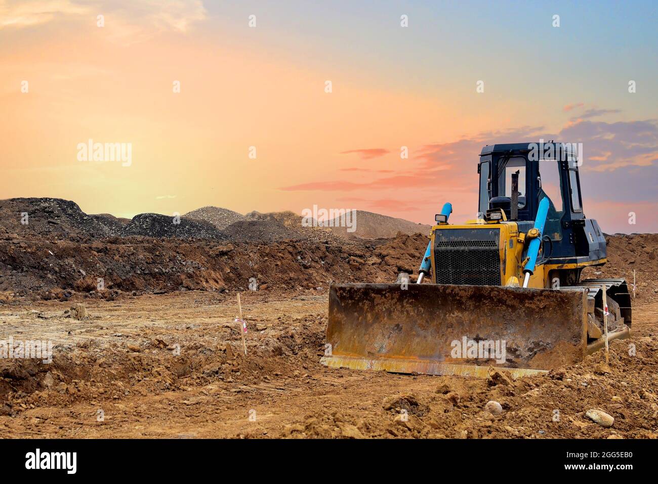 Dozer on land clearing, grading, pool excavation, utility trenching ...