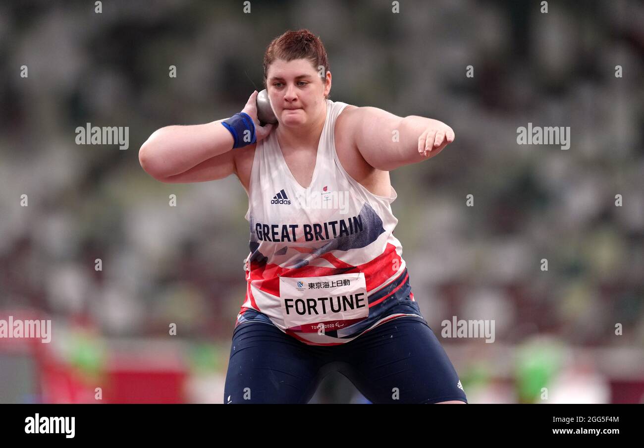 Great Britain's Sabrina Fortune competes in the Women's Shot Put - F20 ...