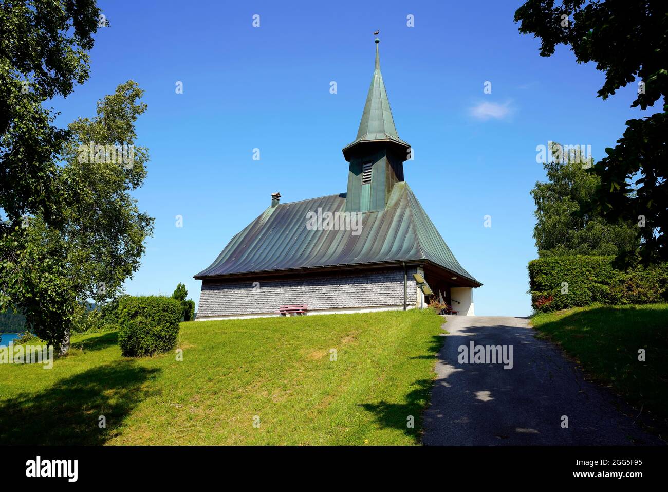 Church in Les Bioux, a quiet and charming village on the lake of Joux ...
