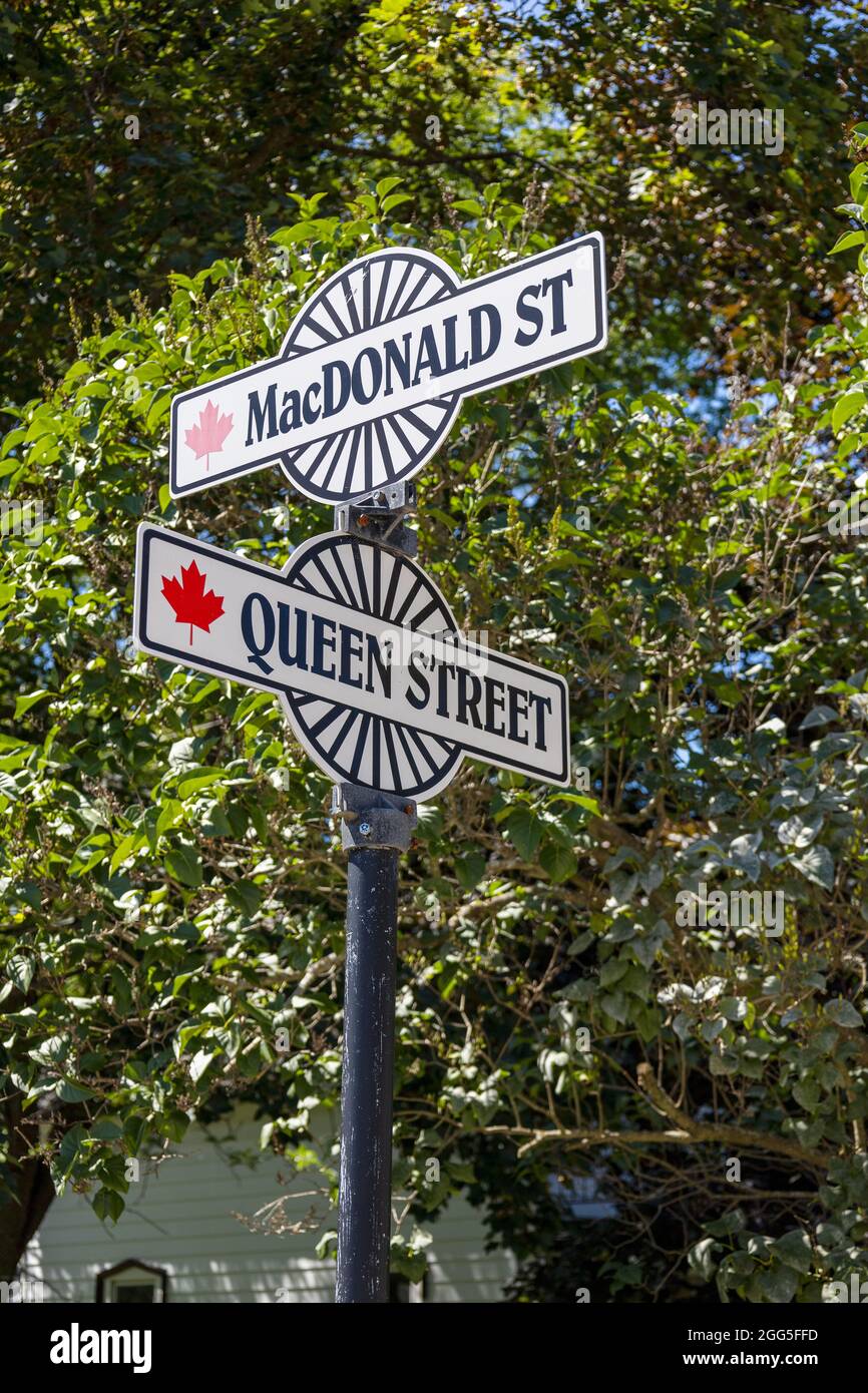 Heritage Street Signs In Ripley Ontario Canada MacDonald Street And ...