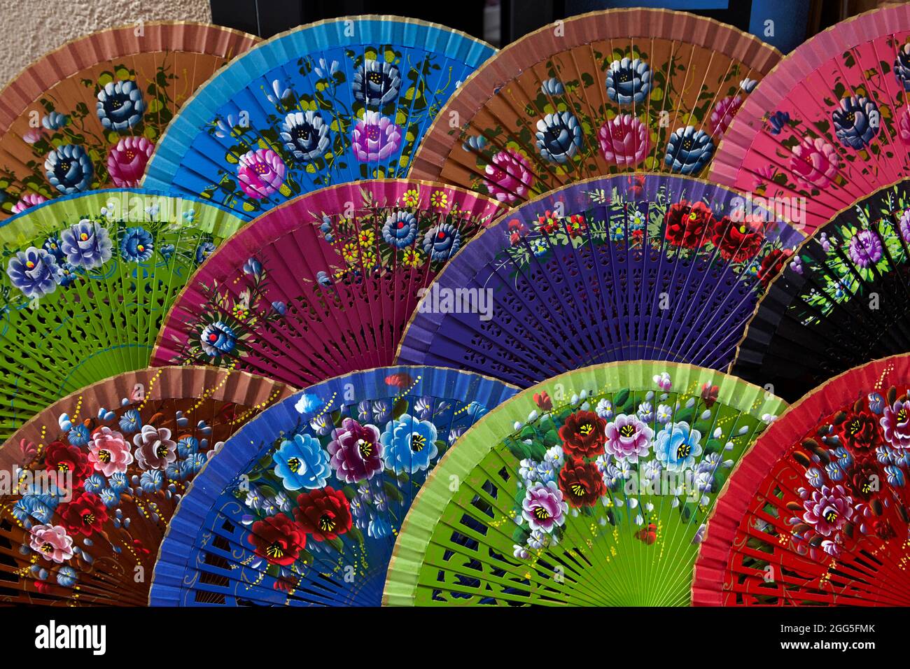 Traditional fans in a Shop, Seville, Spain Stock Photo - Alamy