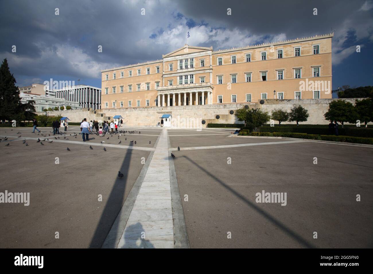Greek Parliament building in Syntagma Square, Athens, Greece Stock ...