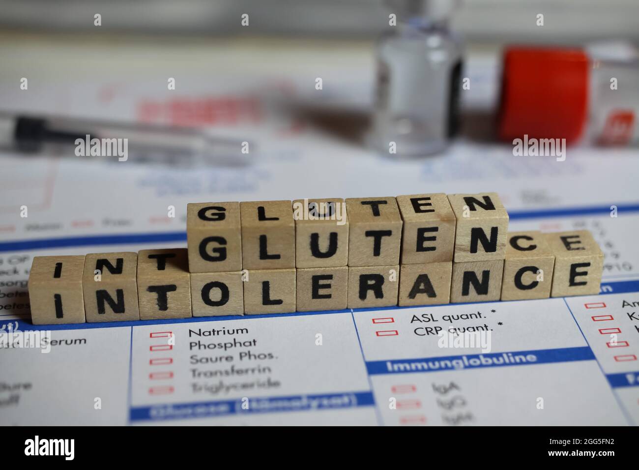 Gluten blood test hi-res stock photography and images - Alamy