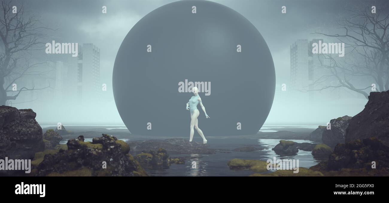 Sci fi cityscape hi-res stock photography and images - Alamy