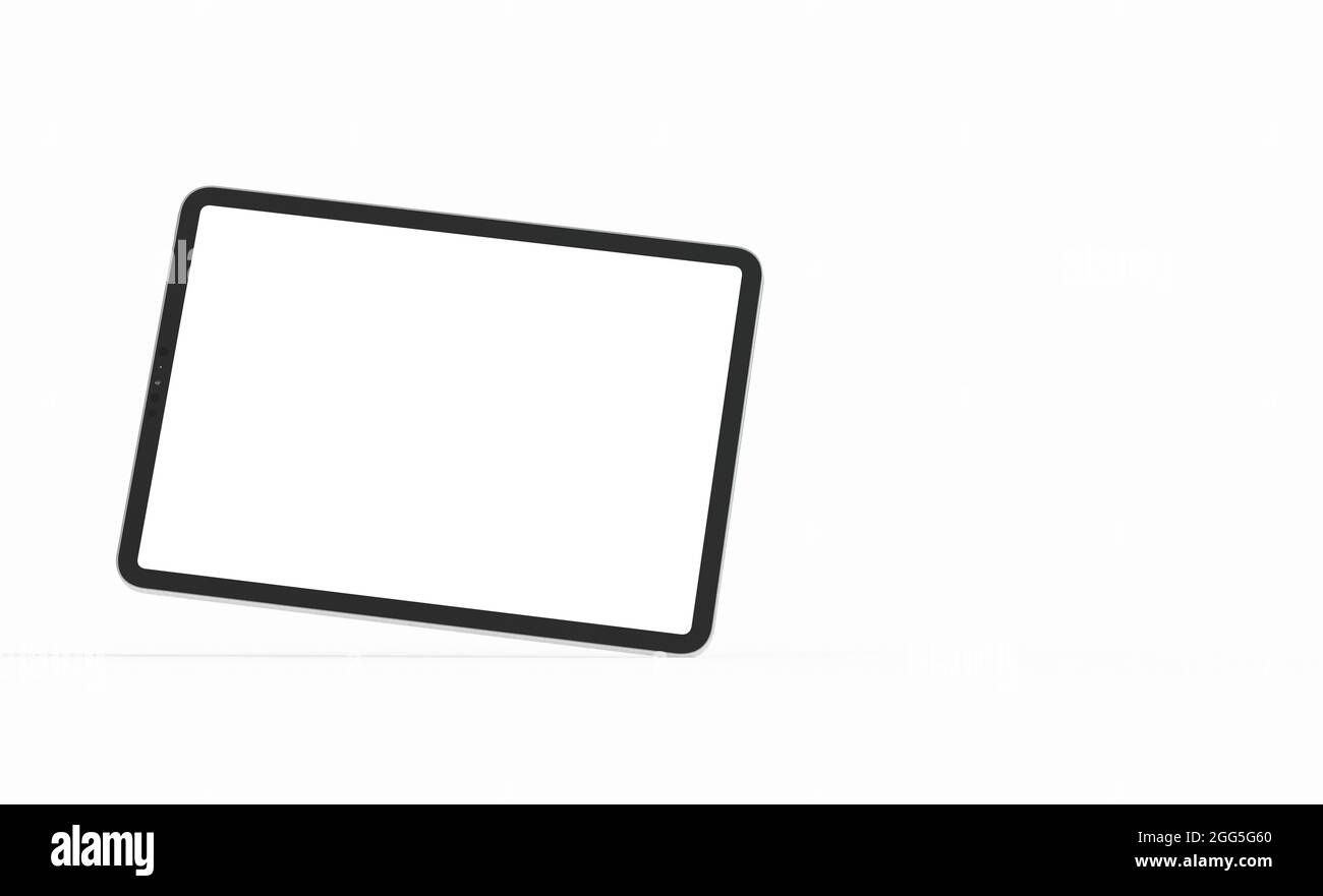 A tablet with a blank for your ads in 3D Stock Photo - Alamy