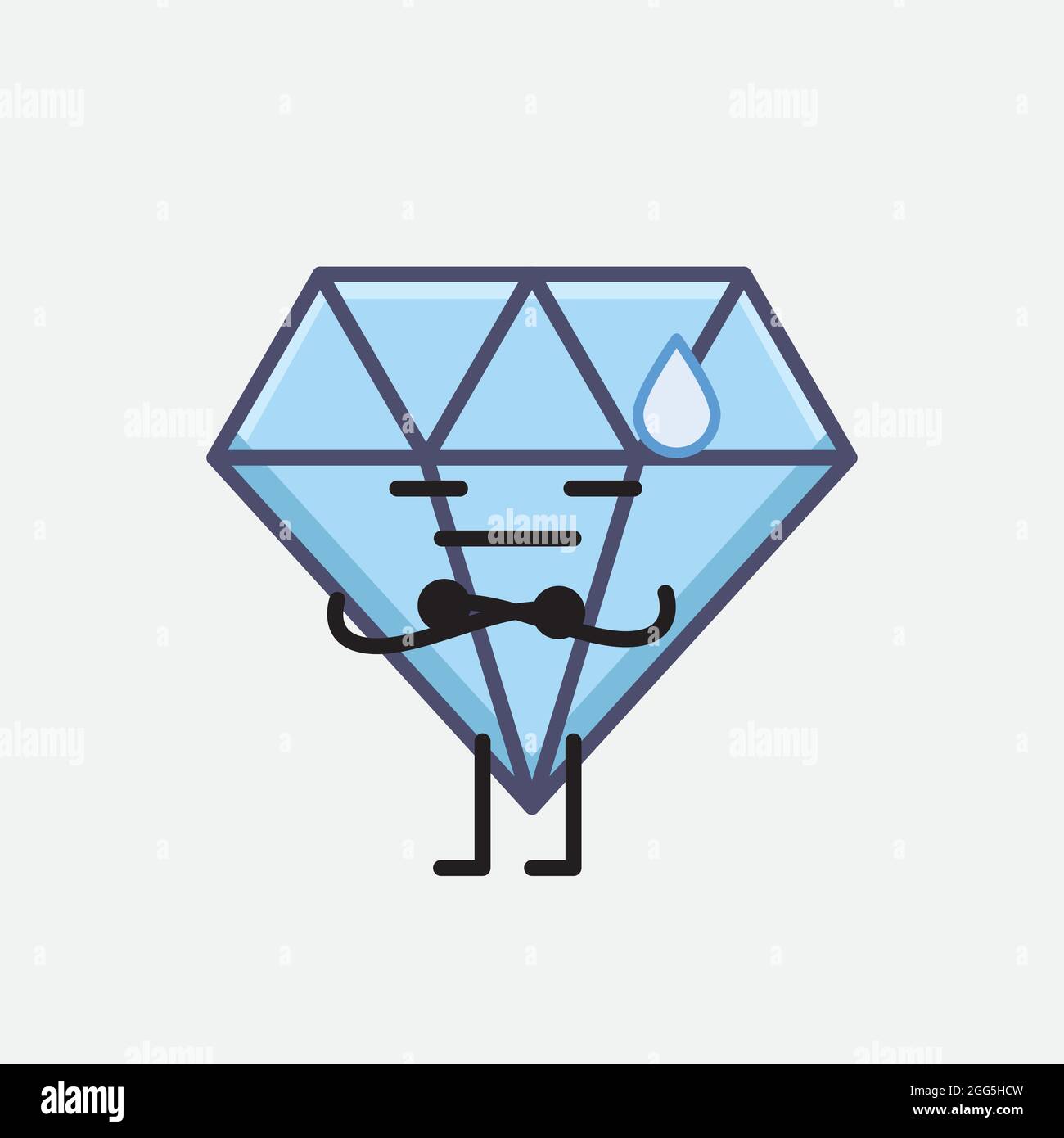 Vector Illustration of Diamond Character Mascot on isolated background ...