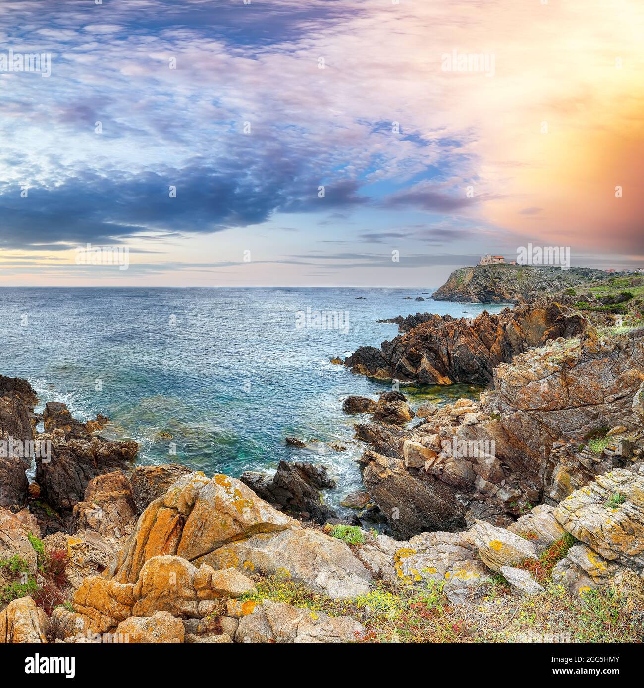 Old capo ferro lighthouse hi-res stock photography and images - Alamy