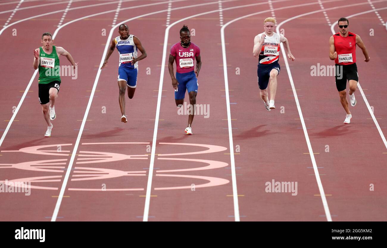 Great Britain's Zak Skinner competes in the Men's 100m - T13 during the ...